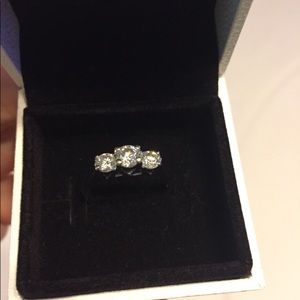 Jewelry | 1k 3 Stone Diamond Engagement Ring | Poshmark